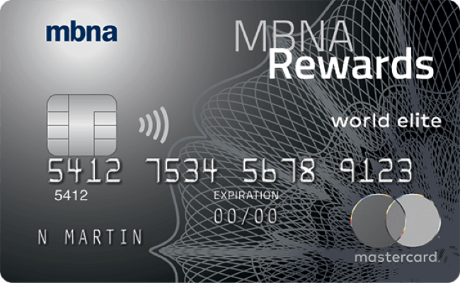 MBNA Rewards World Elite Mastercard: Earn More Rewards